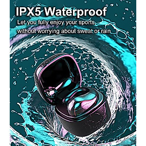 Single Bone Conduction Earbuds Open Ear Headphones Wireless Bluetooth Workout Headphones Open Ear Earbuds Sweat Resistant for Sports Running Headphones Exercise Around Mini Sport Open Earbuds, Black