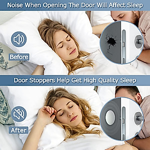 XoYoZo Door Stoppers Wall Protector Buffer Guard Doorknob Door Handle Bumper Self Adhesive Silencer Soft Rubber Crash Pad for Home Office