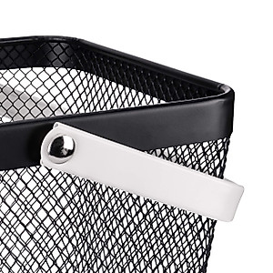 IBERG Metal Wire Basket with Handles Multi-Functional Hanging Basket - Solutions for Kitchen, Garden and More (Black)