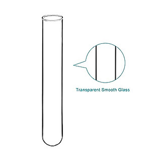 StonyLab Borosilicate Glass Round Bottom Test Tubes, 15mm OD X 100mm Length (Pack of 30)