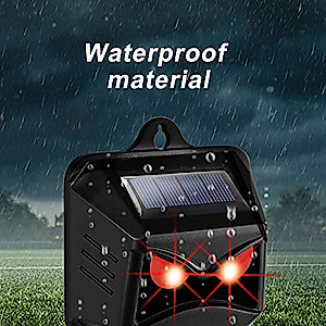 Phosooy Solar Powered Animal Repeller, Predator Eye Animal Deterrent Devices, Coyote Skunk Raccoon Deer Repellent for Chicken Garbage Can Farm Yard Protection (4)
