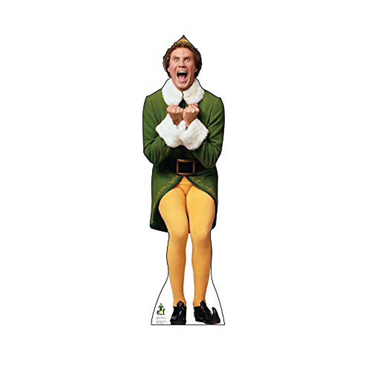 Advanced Graphics Buddy The Elf Excited Life Size Cardboard Cutout Standup - Elf (2003 Film)