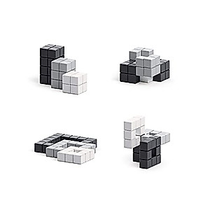 PIXIO Noir - 60 Magnetic Blocks - Small Magnet Blocks - Magnets for Kids & Adults - Magnet Toys - Magnet Tiles Alternative for Kids 8-12 Years