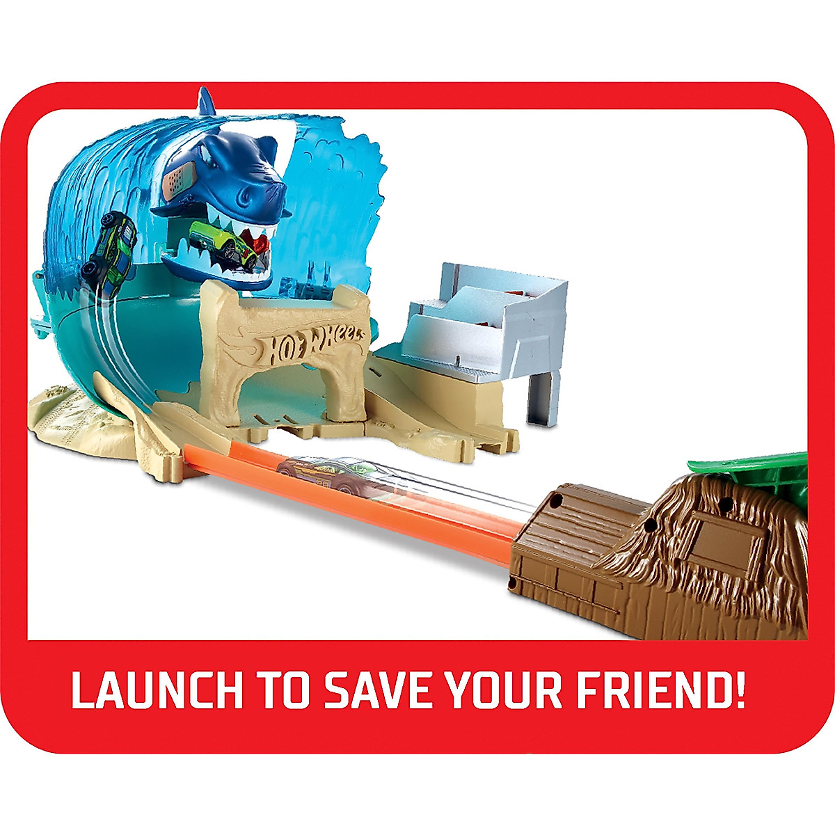 Hot Wheels City Shark Beach Battle Play Set Multicolor