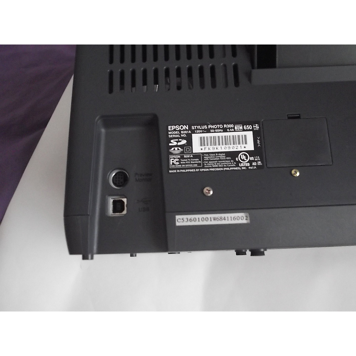 Epson Stylus Photo R300 Inkjet Printer