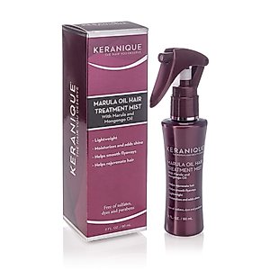 Keranique Marula Oil Hair Mist, 2 Fl Oz – Sulfate, Dyes And Parabens Free | Add Shine, Moisturizes And Conditions the Hair Without Build-Up | Natural Mongongo, Marula and Cyperus Omega Oils
