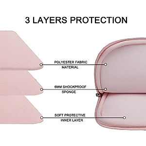 Laptop Case 14 inch, Durable Carrying Sleeve Bag Shockproof Protective Case Cover, Handbags Briefcase Laptop Bag Compatible with 14" MacBook Air/Pro HP Asus Lenovo Notebook Computer, Pink