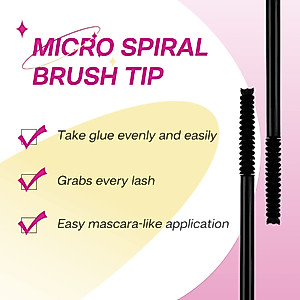 CALAILIS Lash Glue, Cluster Lash Glue, Lash Extension Glue, Upgraded Eyelash Glue Super Strong Hold 48 Hours for Lash Clusters, Waterproof Mascara Wand Lash Glue Black