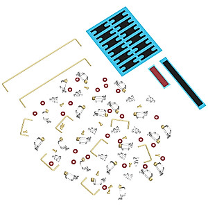 DUROCK Stabilizer V3, Screw in Stabilizers with 2u 6.25u 7u Wires, PCB Mount Keyboard Stabilizers for Mechanical Keyboards (V3 Clear 80% Kit)