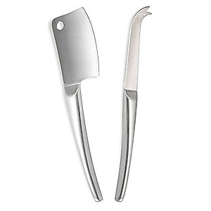 Aroma Bakeware Slate Cheese Board & Two Stainless Steel Knife Servers