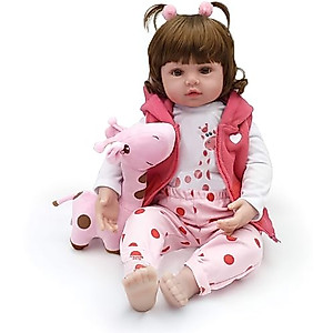 CHAREX Reborn Baby Dolls Silicone Full Body, 18 Inches Lifelike Baby Dolls Girls, Soft Vinyl Weighted Doll for Age 3+