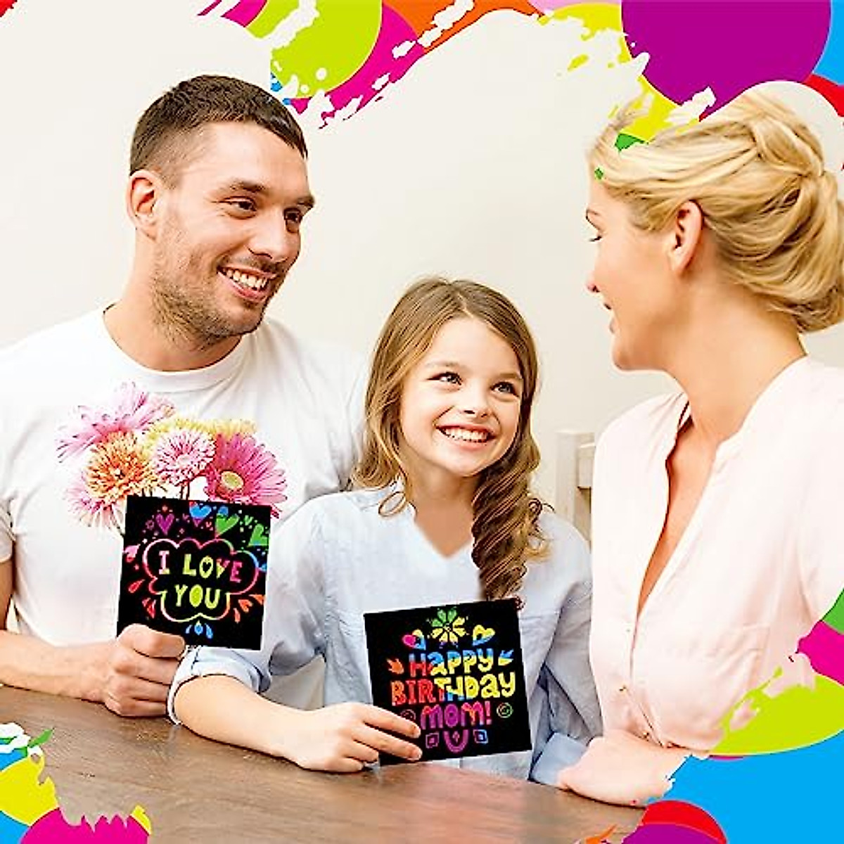 RMJOY Scratch Art Mini Notes: 160 Rainbow Scratch Paper Card Craft Magic Pad Kit Birthday Gift Toy for Kids Fun Art and Craft Bulk Set for Girl Boy Party Favor Stocking Stuffer Halloween Christmas