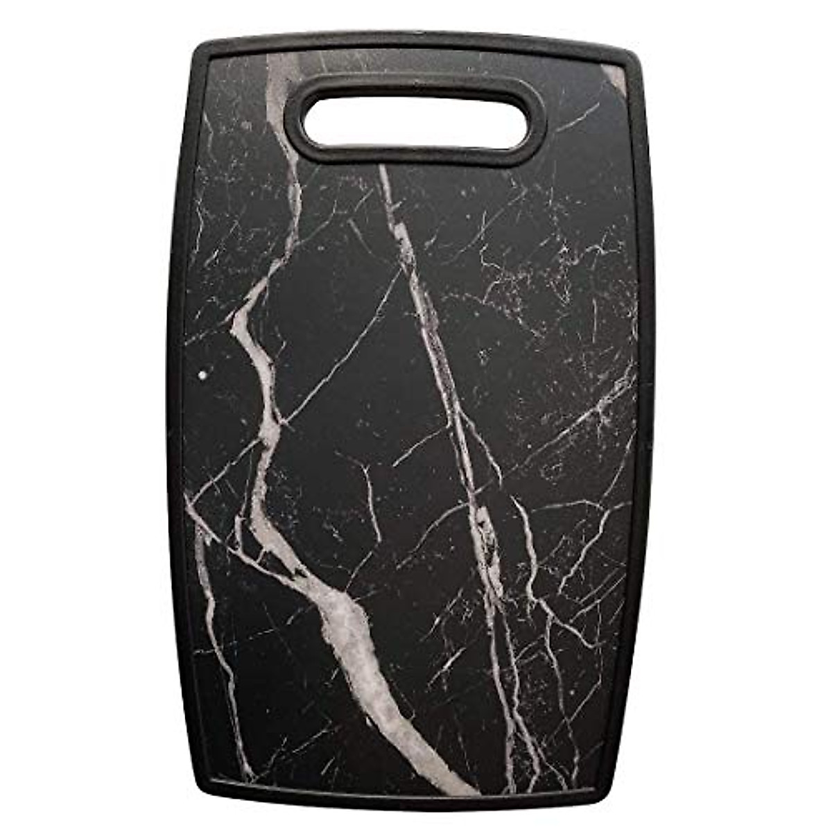 Lily's Home Kitchen Cutting Board (2-Piece Set) with Handles and in Marble Finish. Non-Porous, Dishwasher Safe