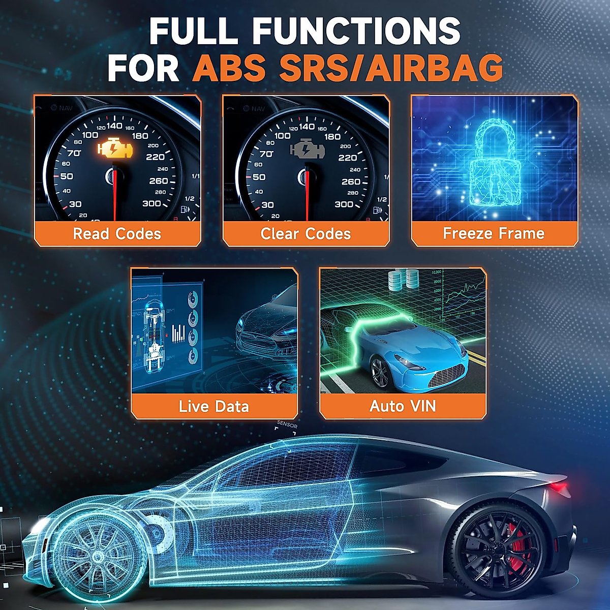 FOXWELL NT630 Plus OBD2 Scanner with ABS Auto Bleed ABS SRS/Airbag OBD2 Car Diagnostic Tool Full ABS/SRS Function, ABS Code Reader with SAS/Oil/EPB/Airbag Light Reset Bidirectional Scan Tool