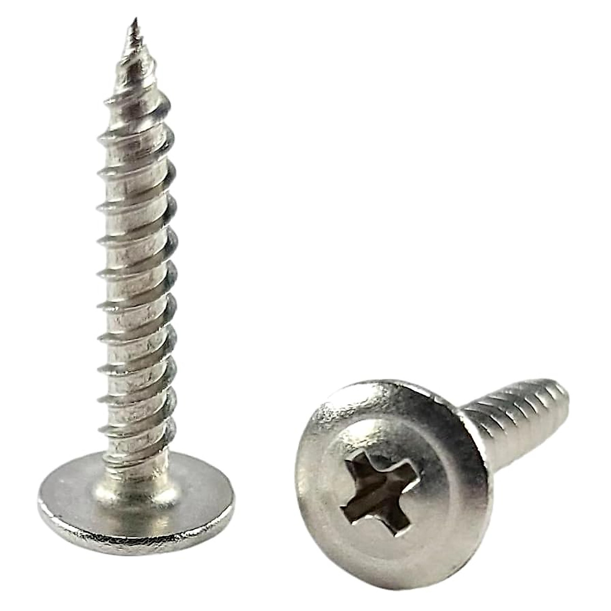 50 Qty #8 x 1" 304 Stainless Steel Phillips Modified Truss Head Wood Screws (BCP1211)