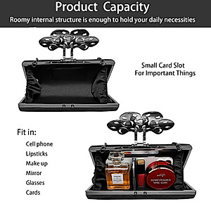 Evening Clutch Purses for Women Sparkly Rhinestone Crystal Evening Handbag Shoulder Bag Formal Party Wedding Purse (Black -Glitter)