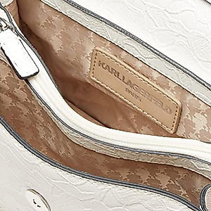 Karl Lagerfeld Paris womens Chantelle Cross Body, Winter White Iris, One Size US