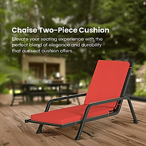 Elvoki Chaise Lounge Outdoor Patio Furniture Cushions | 72x21 Water-Resistant Patio Chair Cushions | Durable, High-Density Foam Outdoor Chair Cushions for Pool Lounge Chairs (Teal)