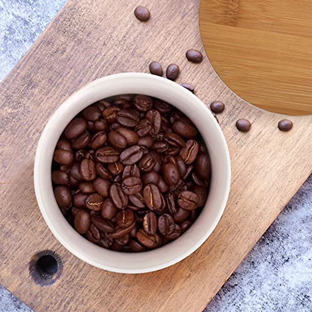 AVLA 3 Pack Ceramic Food Storage Jars with Bamboo Lids, 36 FL OZ White Kitchen Canisters Airtight Container for Serving Ground Coffee, Cookie, Tea, Sugar, Salt, Spices, Flour