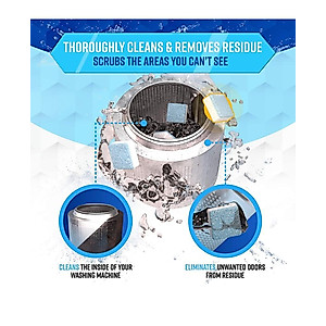 raxtup Washing Machine Cleaner Deep Cleaning Tablets For HE Front Loader & Top Load Washer, Clean Inside Drum And Laundry Tub Seal (30)