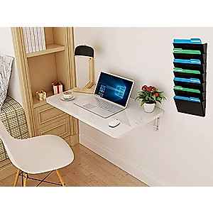 1InTheHome Expandable Wall File Organizer, Letter-Sized,"7 Pocket, Black"