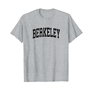 Berkeley California CA Vintage Athletic Sports Black Design T-Shirt