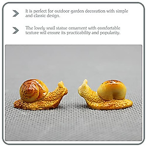 TOYANDONA Miniature Snail Figurines, 5pcs Resin Snail Figures Mini Snails for Miniature Micro Landscape Decor DIY Bonsai Crafts Ornaments