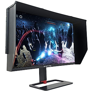 Sceptre 27 inch IPS 2K LED Monitor 2560x1440 QHD HDR400 HDMI DisplayPort up to 144Hz 1ms Height Adjustable Include Gaming Blinders Build-in Speakers, Machine Black (E278B-QPN168+)