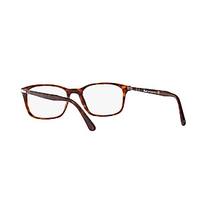 Persol PO3189V Rectangular Prescription Eyewear Frames, Havana/Demo Lens, 53 mm