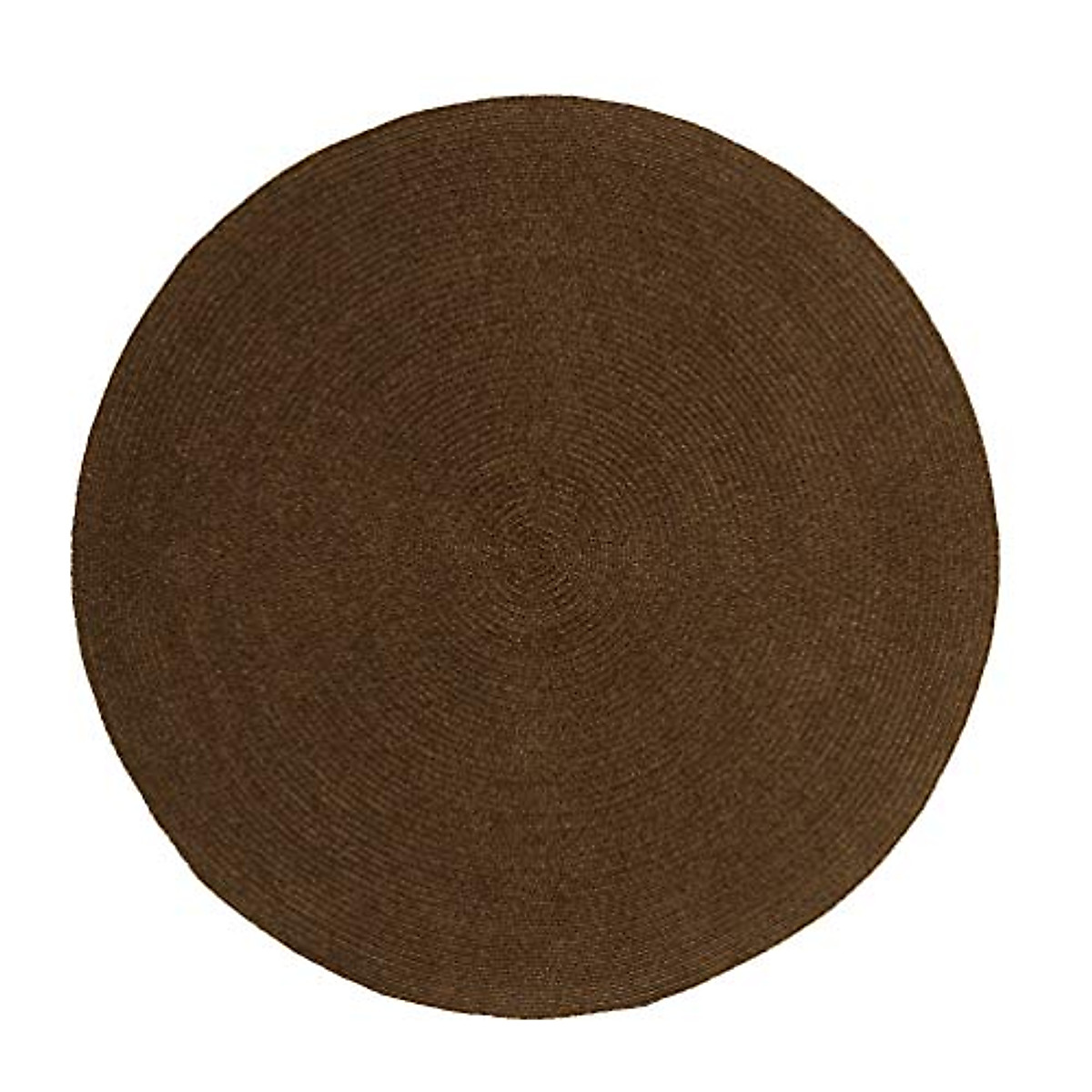 SUPERIOR Reversible Braided Indoor/Outdoor Area Rug, 4' Round, Cocoa