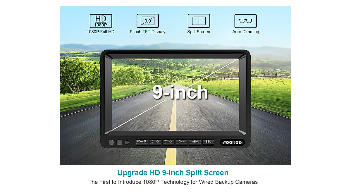 Fookoo Ⅱ HD 1080P Wired Backup Camera System