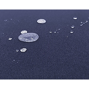COUCHPATITO Water Resistant Outdoor Durable Canvas Polyester Fabric Patio Chair Bench Cushion Covers with Ties (2 Covers Pack) (Navy Blue, 48"x18"x3")
