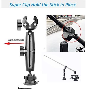 Fotoleey Suction Car Mount for Insta360 x3, x2, One RS Compatible with GoPro Hero 11, Hero 10, Hero 9, Max —Camera Triple Suction Mount Kit for Action Cameras (Stick is Not Included)