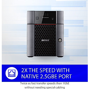 BUFFALO TeraStation Essentials 4-Bay Desktop NAS 16TB (4x4TB) with HDD Hard Drives Included 2.5GBE / Computer Network Attached Storage/Private Cloud/NAS Storage/Network Storage/File Server