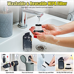 Bug Vacuum Catcher & Cordless Handheld Car Vacuum Cleaner Powerful Suction Power with Multifunctional Suction Nozzle for Insect Stink Bug Moth Spider, Convenient Cleaning Solution for Home Office Car