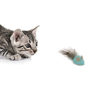 SmartyKat Instincts Sneaky Slider Rolling Interactive Cat Toy - Blue, One Size