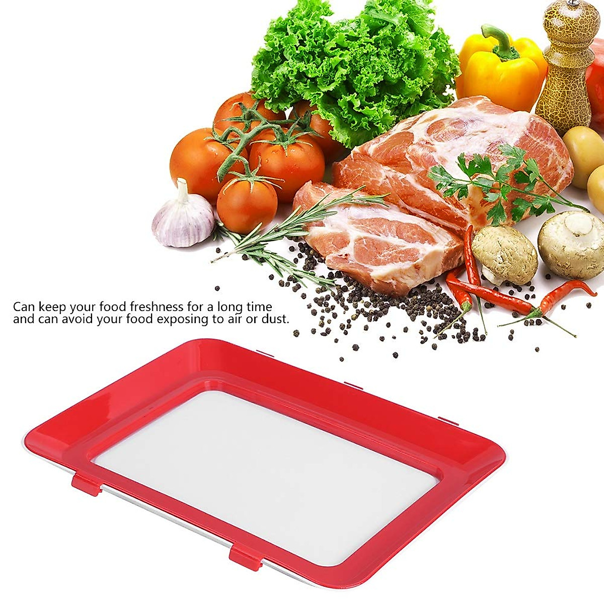 Zerodis Food Preservation Trays Reusable Food Preservation Tray Vacuum Seal Stackable Food Storage Container Kitchen Tools