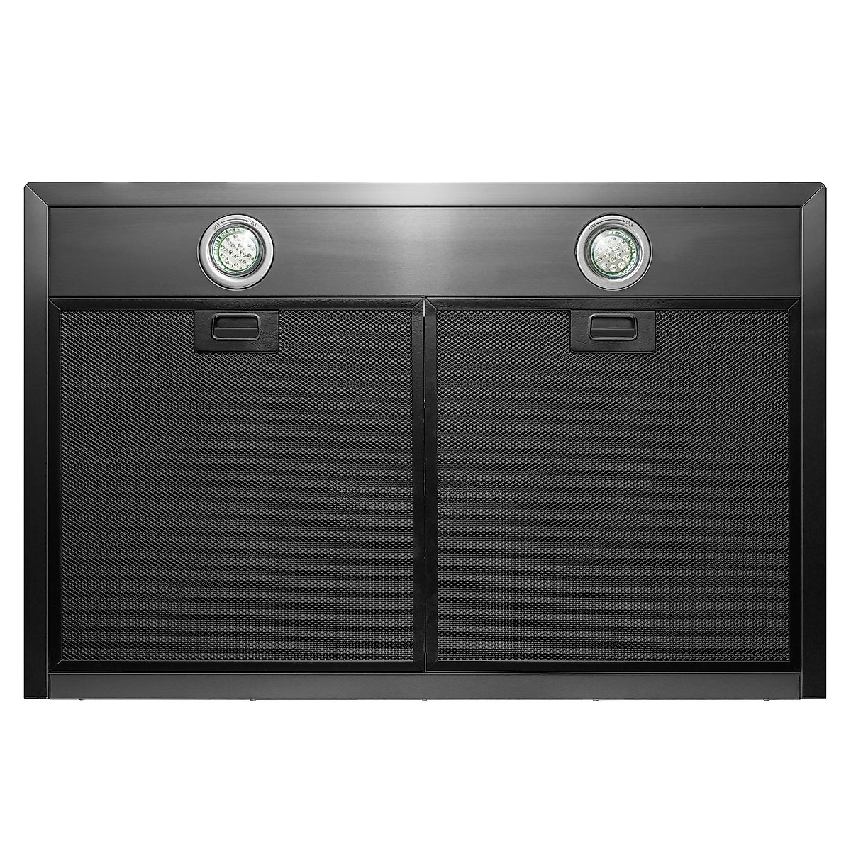 AKDY 30 in. 343 CFM Convertible Wall Mount Black Stainless Steel Kitchen Range Hood with Touch Panel and Carbon Filters