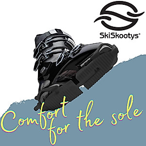 Ski Boot Traction Cleats - (Adult & Youth Sizes, Classic Version) - Adjustable Comfort Soles for Protection While Walking in Skiing Boots, for Men, Women, & Youth (Black, Adult)