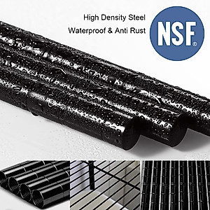 3 Tier Wire Shelving Unit, Adjustable Wire Rack, Metal Storage Shelves for Kitchen, Pantry, Laundry, Bathroom, Closet (13.5" D x 23" W x 31.5" H, Black)