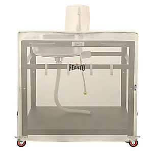 Outdoor Dining Cart Cover for Feasto Modular Outdoor Kitchen Sink Station, Heavy Duty Waterproof Cover for Feasto Dining Cart, Beige (L36”xW26.5”x H45”)