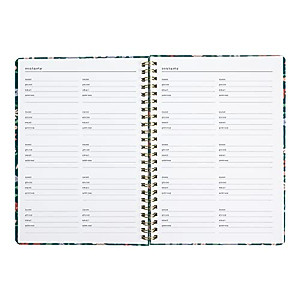 Letts Spring Valley Academic Weekly/Monthly Planner, 18 Months, July 2023 to December 2024, Week-to-View, Wiro Binding, Multilingual, A5 Size, 8.25" x 5.875", Green (C031798-24)