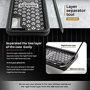 MOTIVE Heavy Duty Case for Samsung Galaxy S23 Plus, Shockproof, Military Grade Quad-Layer Rugged Protective Phone Case - Black, Designed in New York | Bunker Series