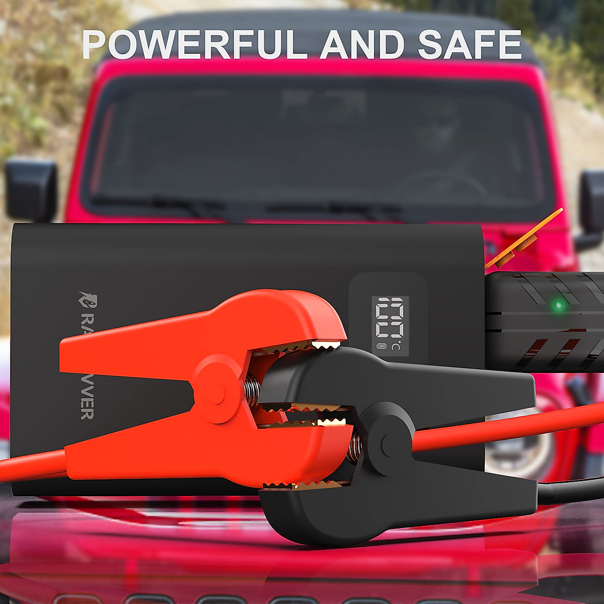 Jump Starter 2000A Peak 18000mAh Battery Jump Starter,Jump Starter Battery Pack for Up to 8L Gas and 6L Diesel Engines,Car Battery Charger Jump Starter with Type-C PD60W QC3.0,Portable Jump Starter