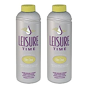 LEISURE TIME O-02 Filter Clean Cartridge Cleaner for Spas and Hot Tubs, 1-Quart, 2-Pack
