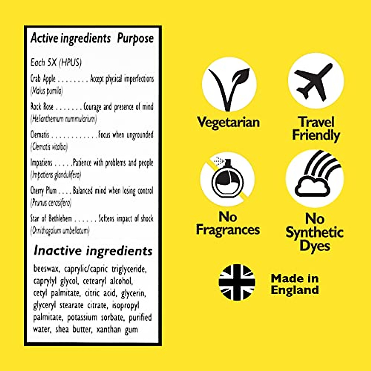 Bach RESCUE Cream, Hydrating Skincare for Hands, Body and Face, Shea Butter, Homeopathic Stress Relief Flower Essences, Fragrance-Free, Paraben-Free, 30g