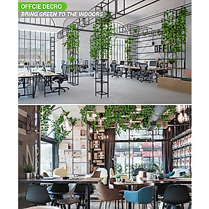 Ohuhu 20 Pack 131 FT Artificial Ivy Leaf Fake Plants Vines, Greenery Garland Leaves Hanging for Home Kitchen Office Garden Wedding Party Home Wall Indoor Outdoor Decor, 79 Inch Each, Green