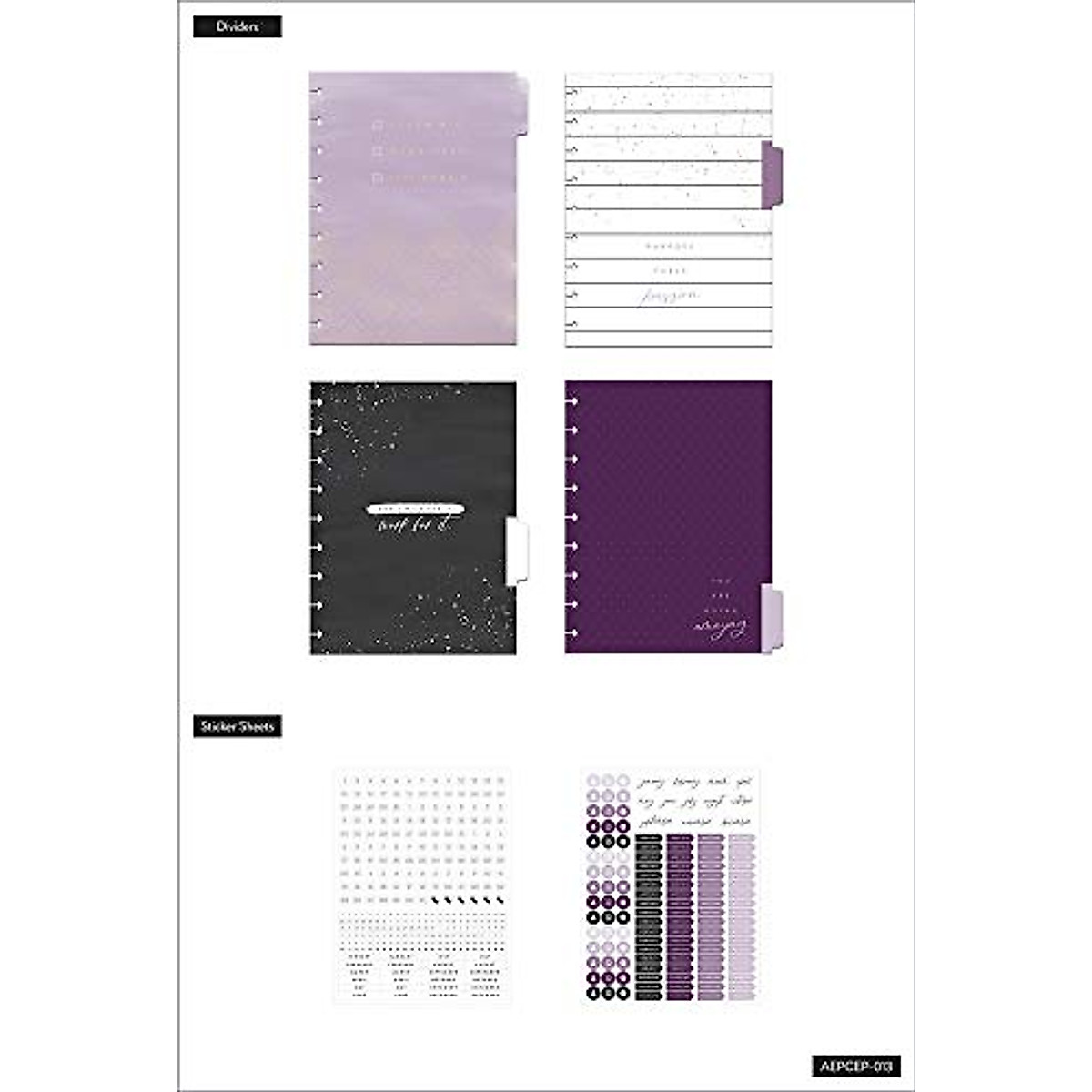 The Happy Planner Hourly Extension Pack - Girls with Goals Theme - Planner& School Supplies - Monthly Calendar Sheets - Filler Paper - Pre-Punched Dividers - 2 Sticker Sheets - Classic Size
