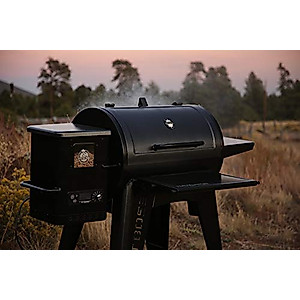 PIT BOSS PB850G Wood Pellet w/Fitted Grill Cover and Folding Front Shelf Included, 850 sq. inch, Black