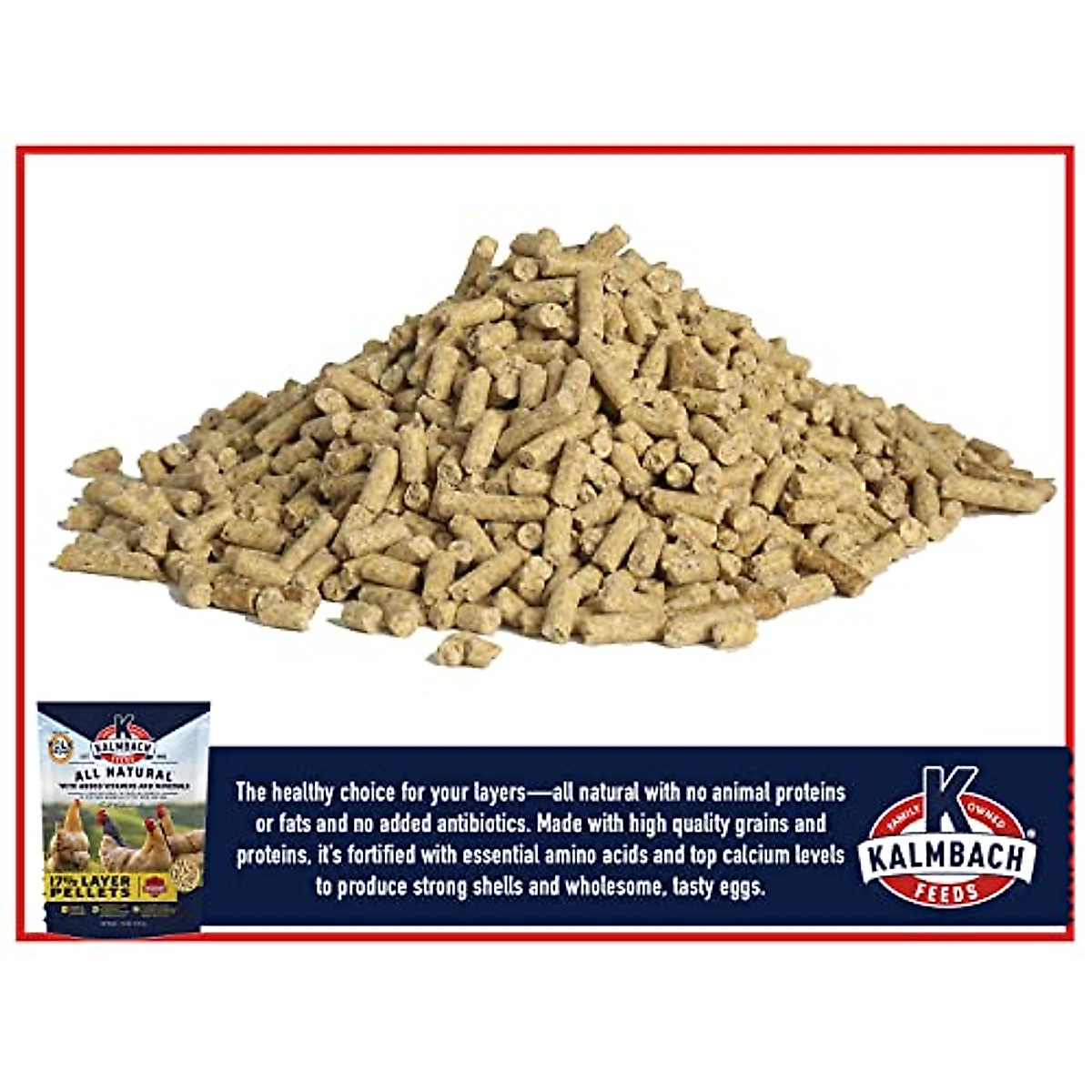 Kalmbach Feeds 17% All Natural Layer Pellet for Egg Laying Chickens, 10 lb Bag